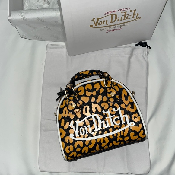 Von Dutch | Bags | Von Dutch Brand New Orange Cheetah Purse | Poshmark